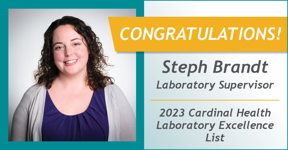2023 Cardinal Health Laboratory Excellence List Recognition - Stormont ...