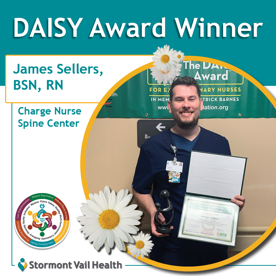 We Celebrate James Sellers, BSN, RN, DAISY Award Recipient - Stormont ...