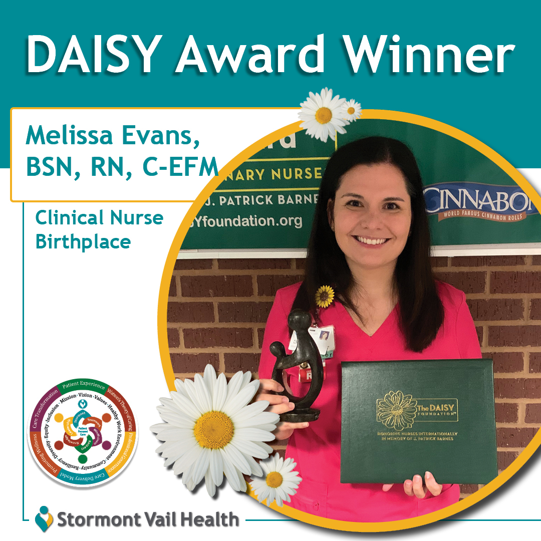 We Celebrate Melissa Evans, BSN, RN, C-EFM, DAISY Award Winner
